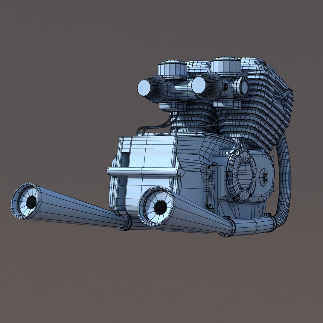 Motorcycle Engine 3d Max