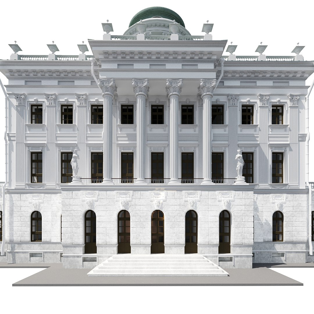 Pashkov Historic Landmark Building Design 3d Model
