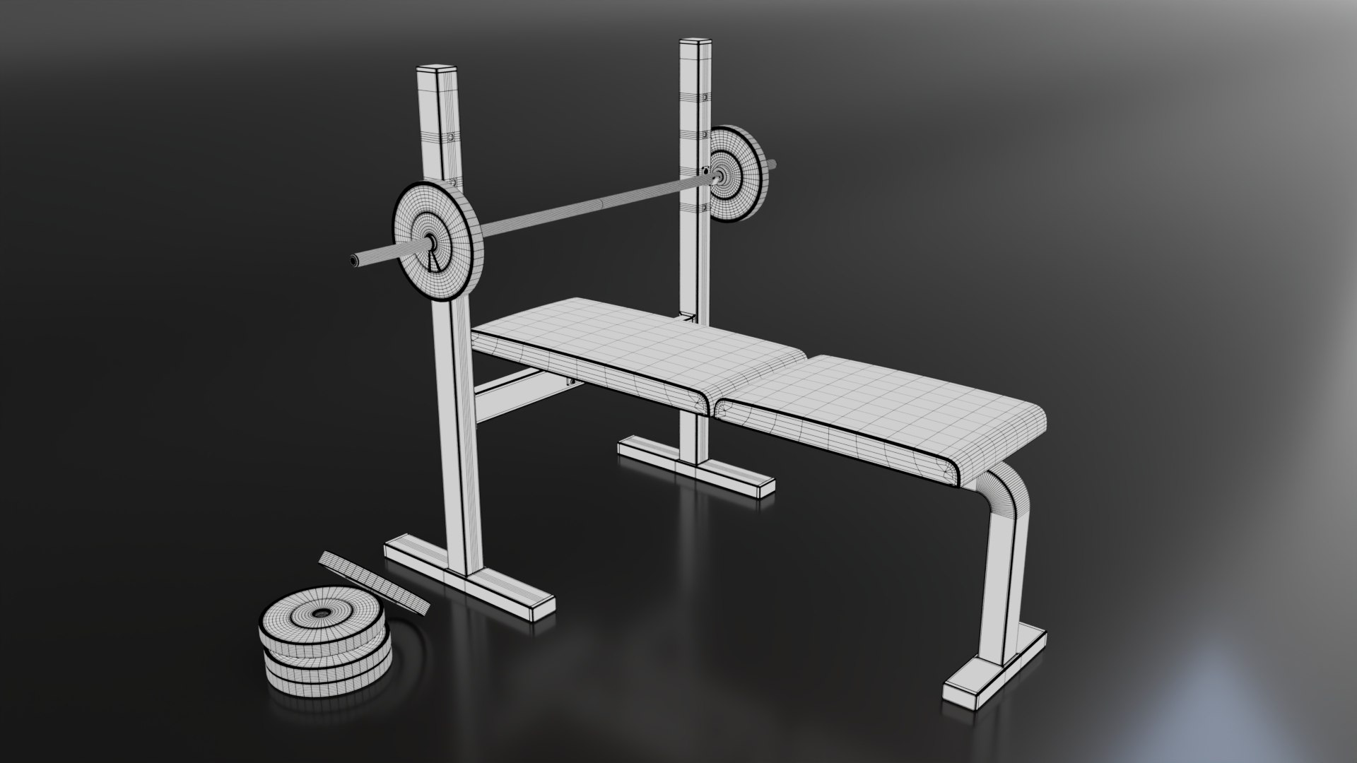 3D Bench Press - TurboSquid 2350845