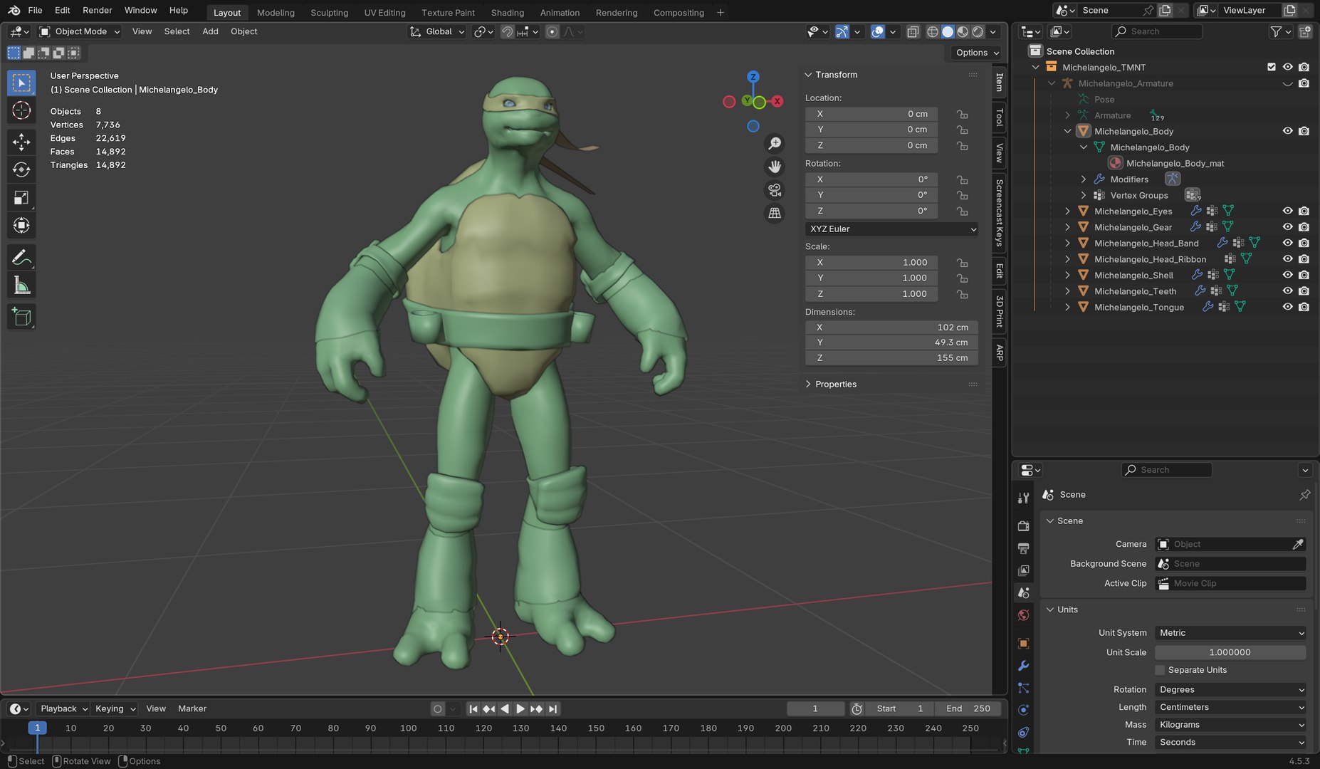 TMNT Realistic Collection 3D Model - TurboSquid 2479232