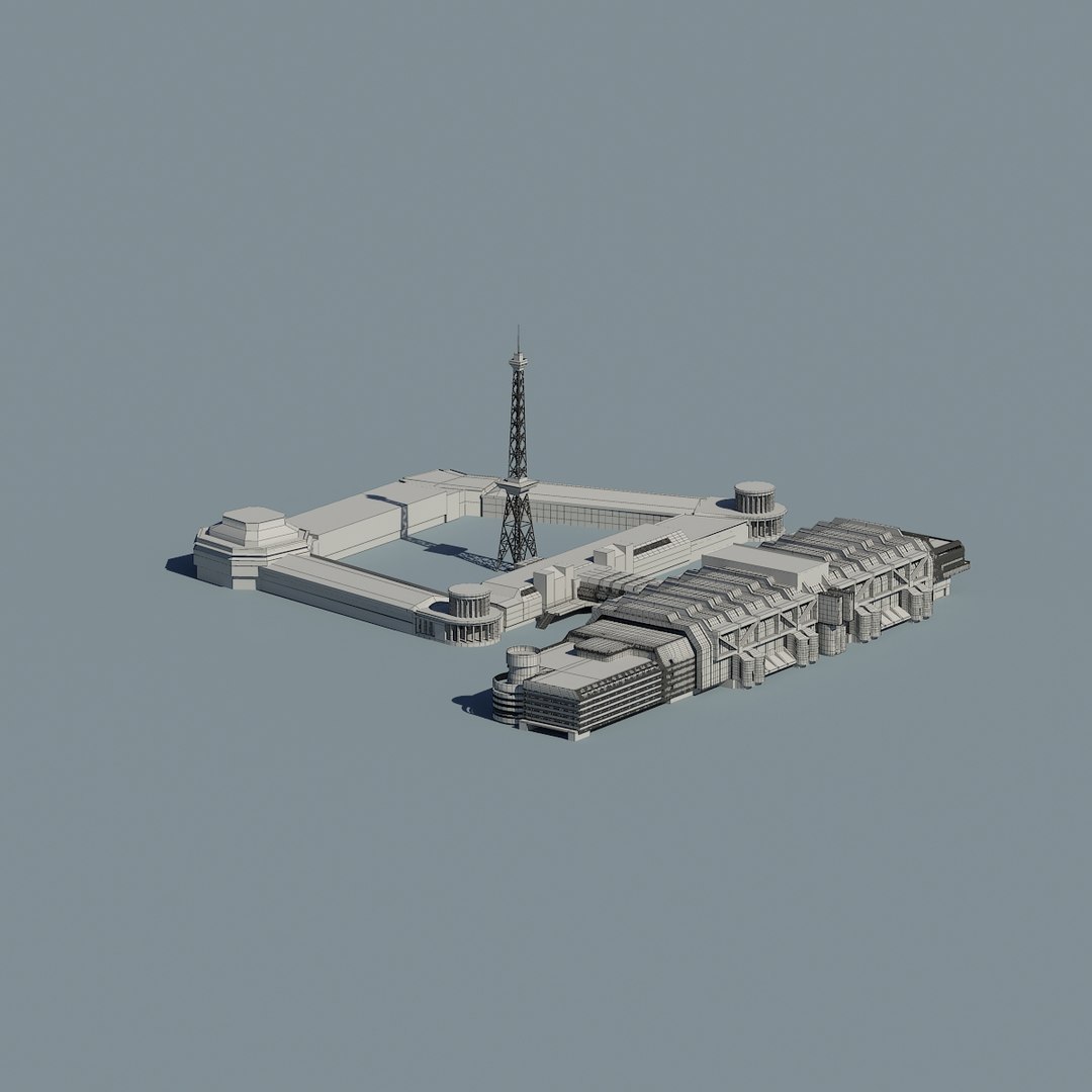 3D Icc Exhibition Radio Tower Model - TurboSquid 1657938