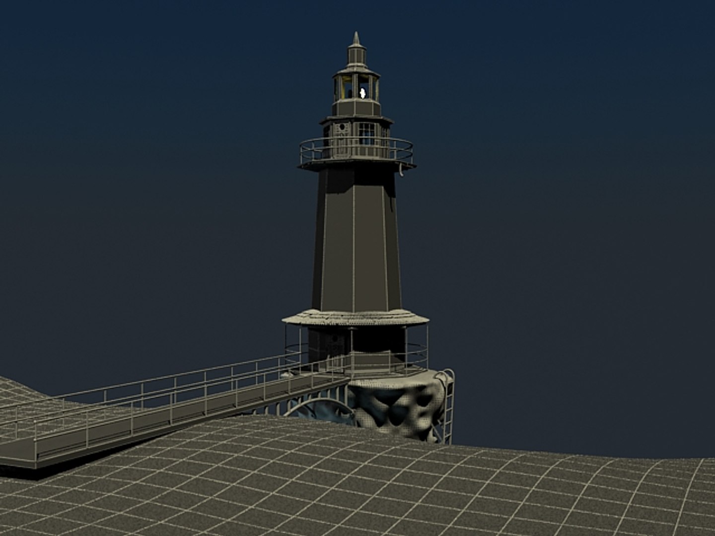 3d lighthouse house model