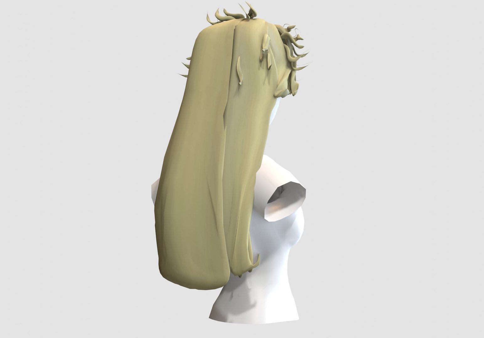 3D Female Strands Hairstyle - TurboSquid 1932568