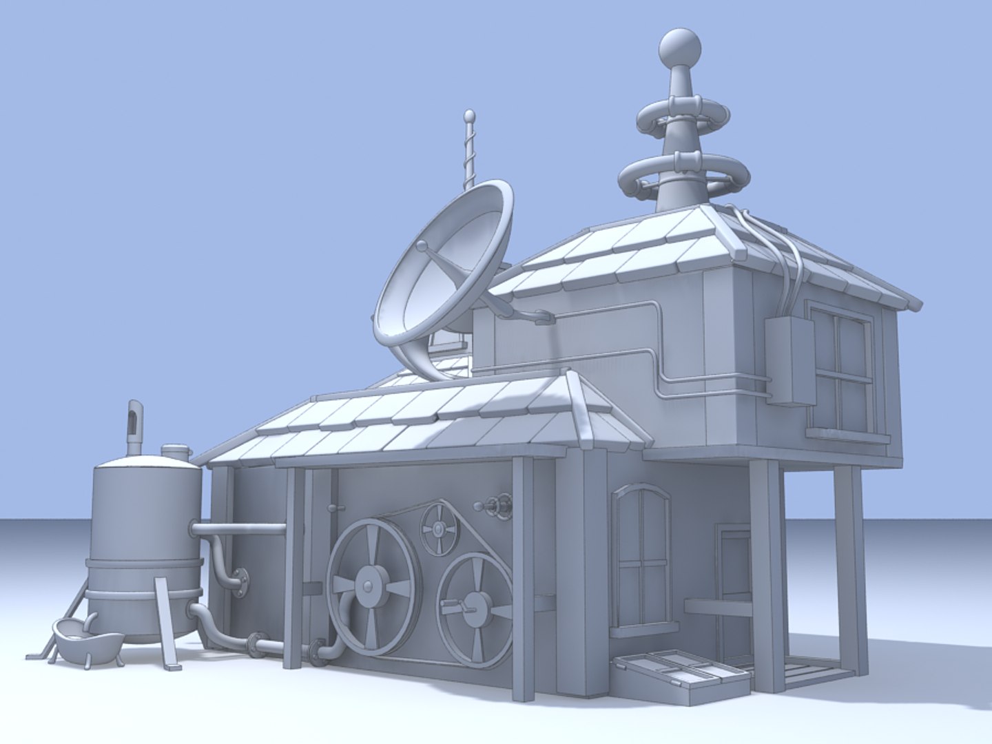 Laboratory House 3d Model