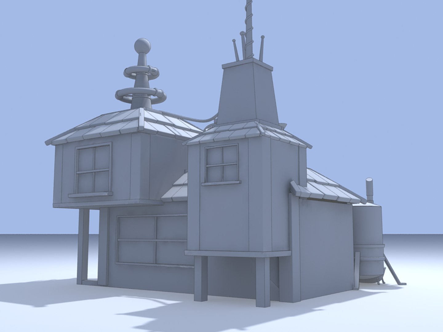 Laboratory House 3d Model