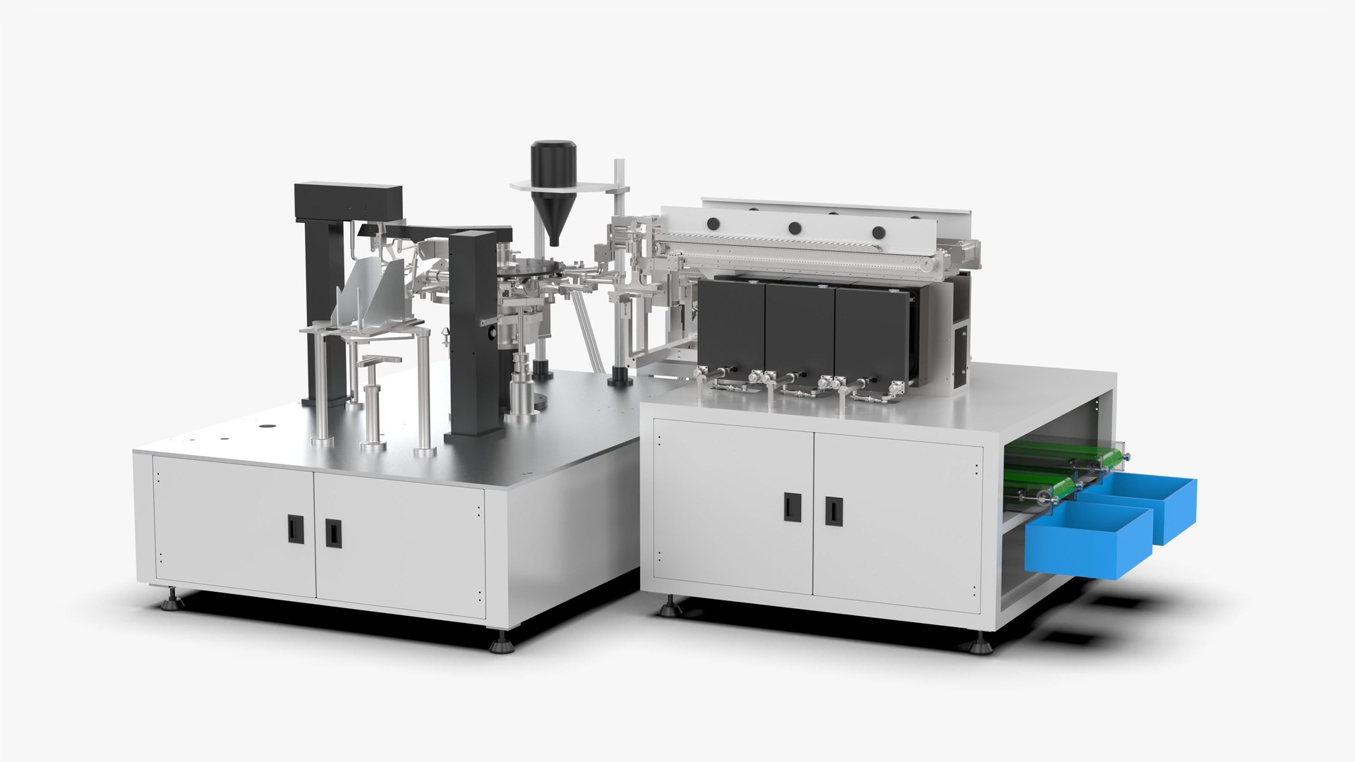 3D Model Automatic Bag Feeding Vacuum Packaging Machine - TurboSquid ...