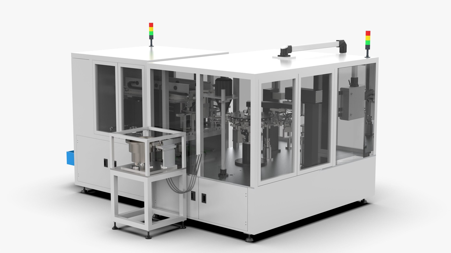 3D Model Automatic Bag Feeding Vacuum Packaging Machine - TurboSquid ...