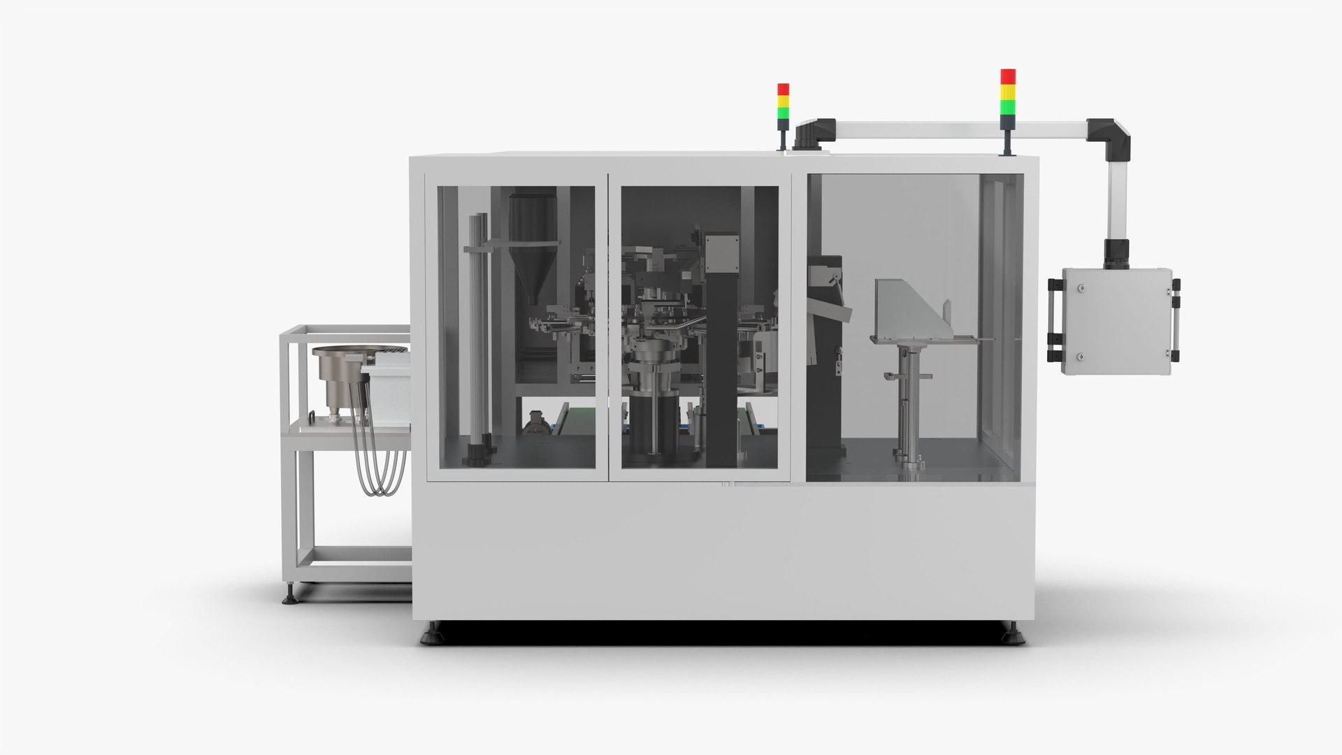 3D Model Automatic Bag Feeding Vacuum Packaging Machine - TurboSquid ...