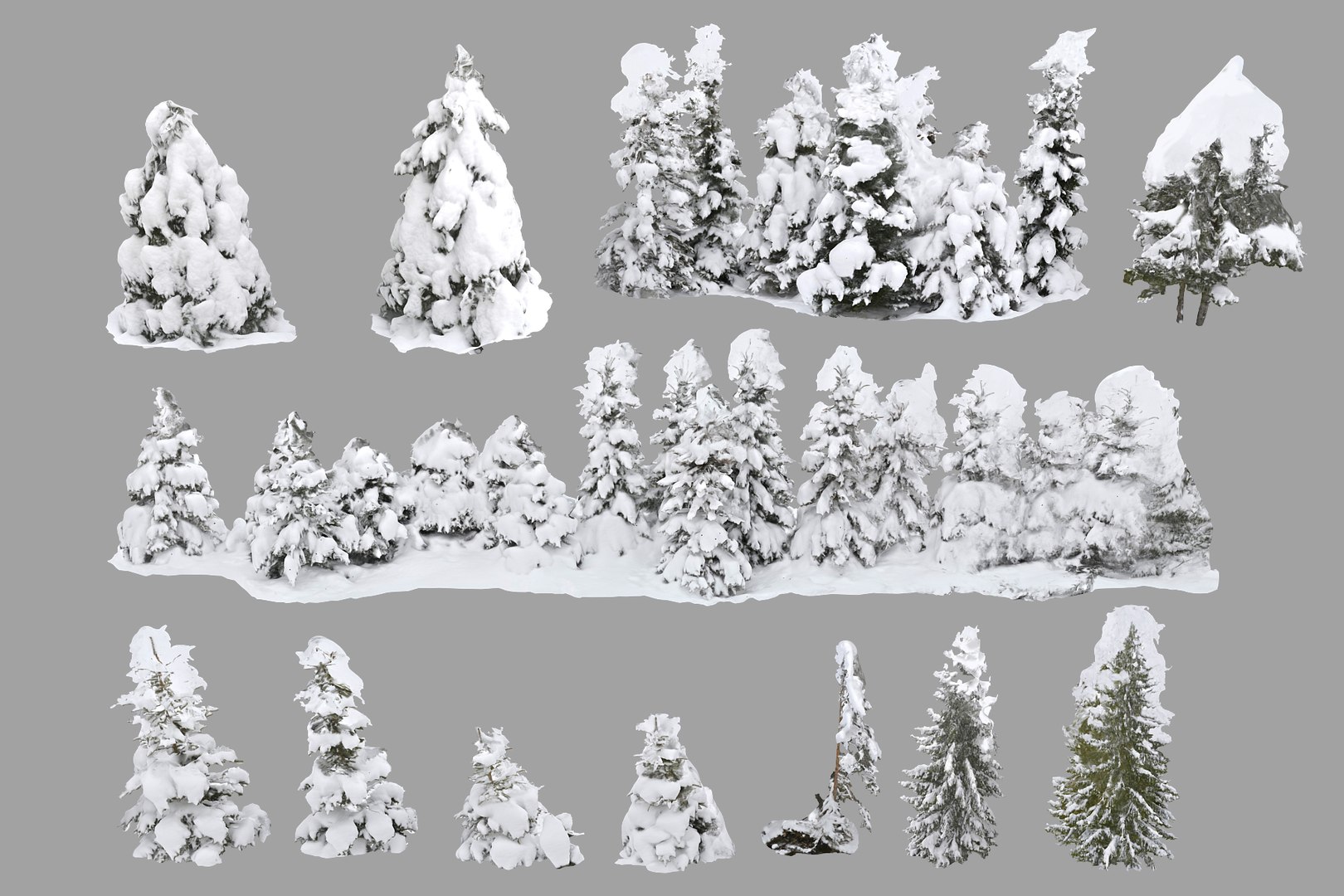 Frozen forest hd pack 3D - TurboSquid 1536828