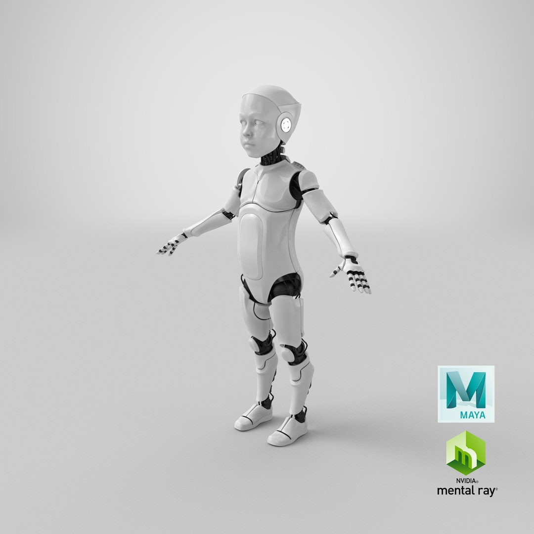 3D Children Cyborg Robot - TurboSquid 2048108