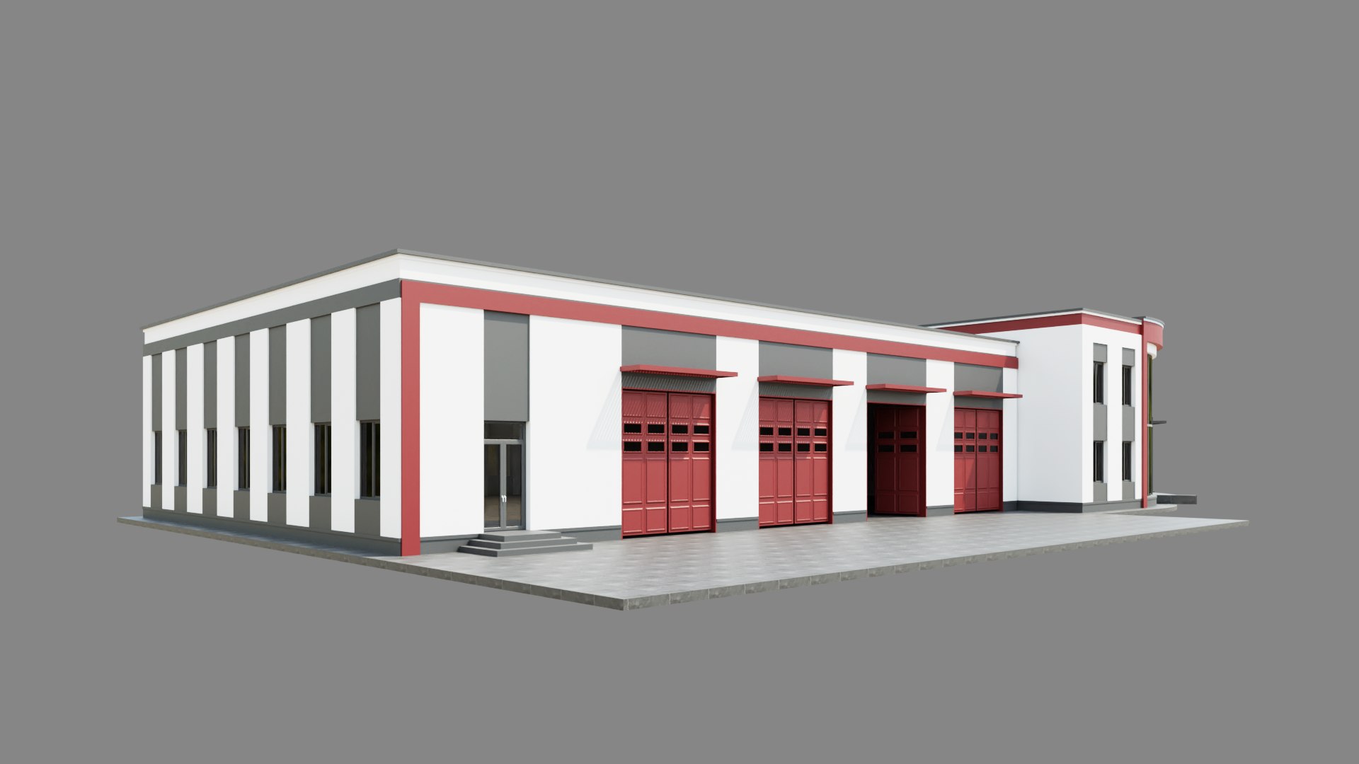 3D Fire Station model - TurboSquid 2028956