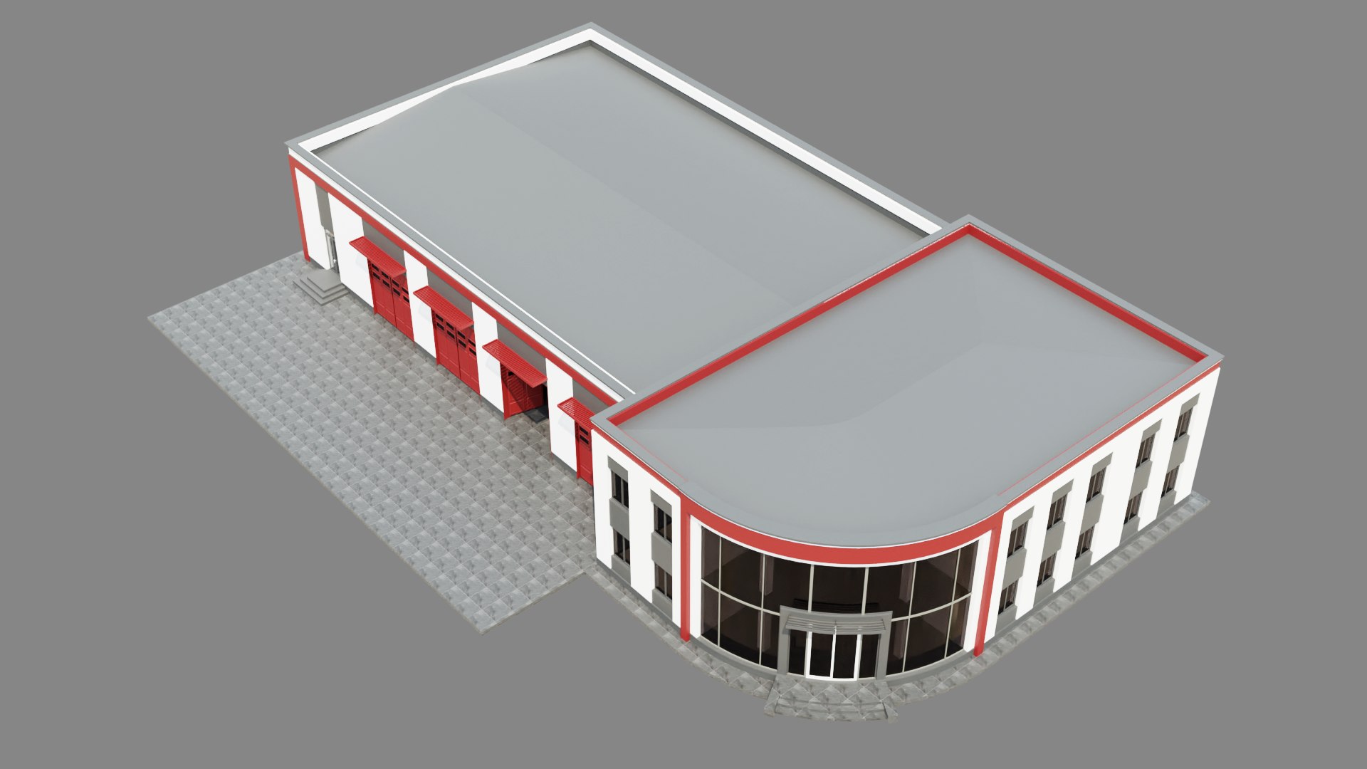 3D Fire Station model - TurboSquid 2028956