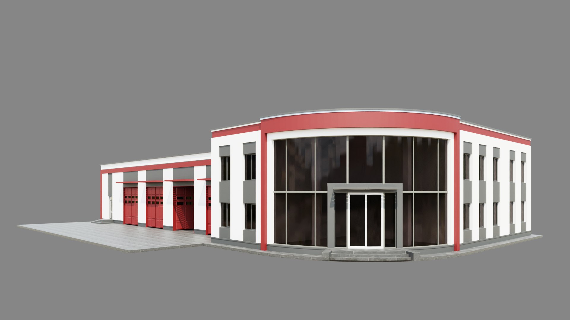 3D Fire Station model - TurboSquid 2028956