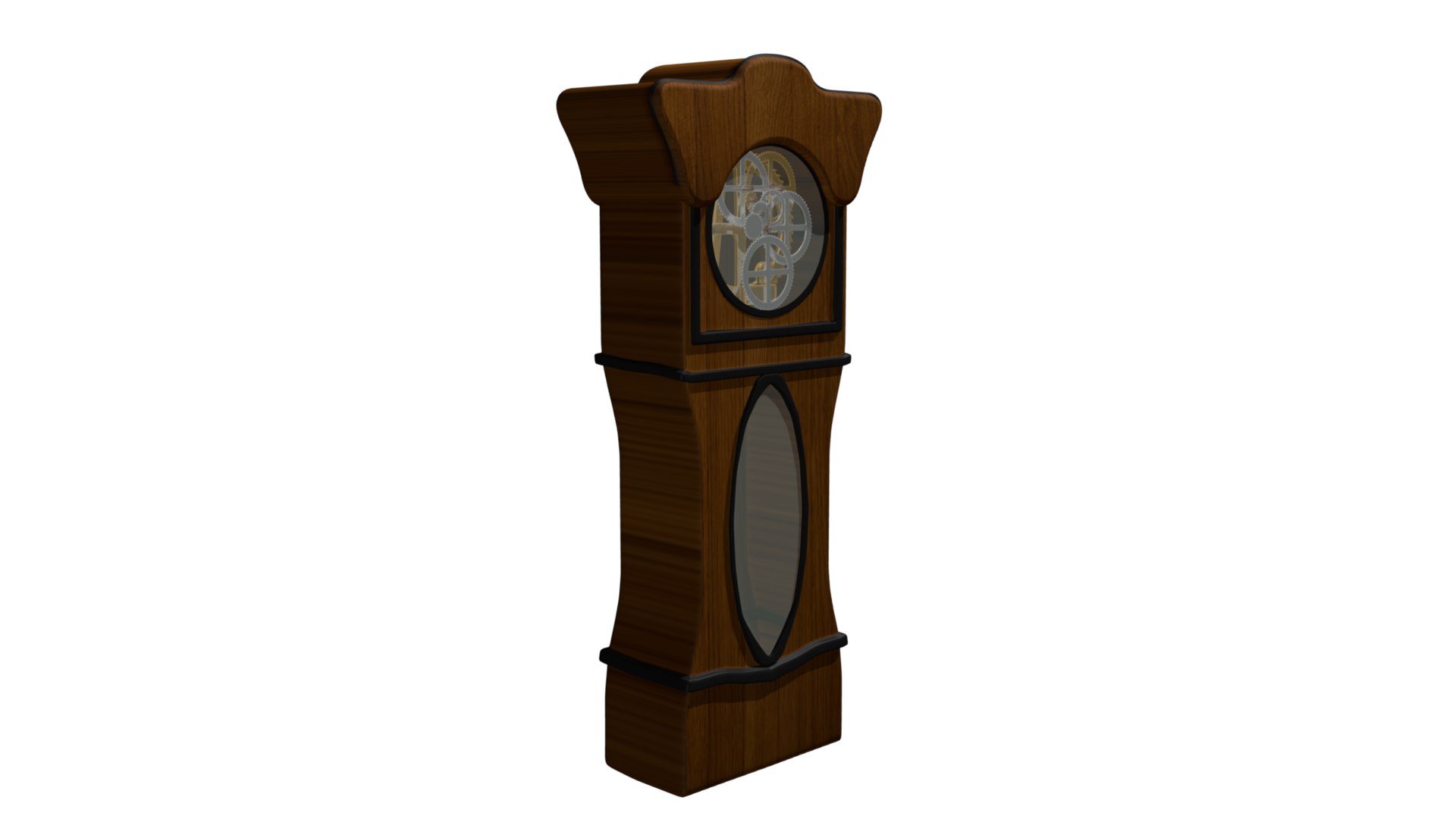 Free Working Grandfather Clock 3d Model