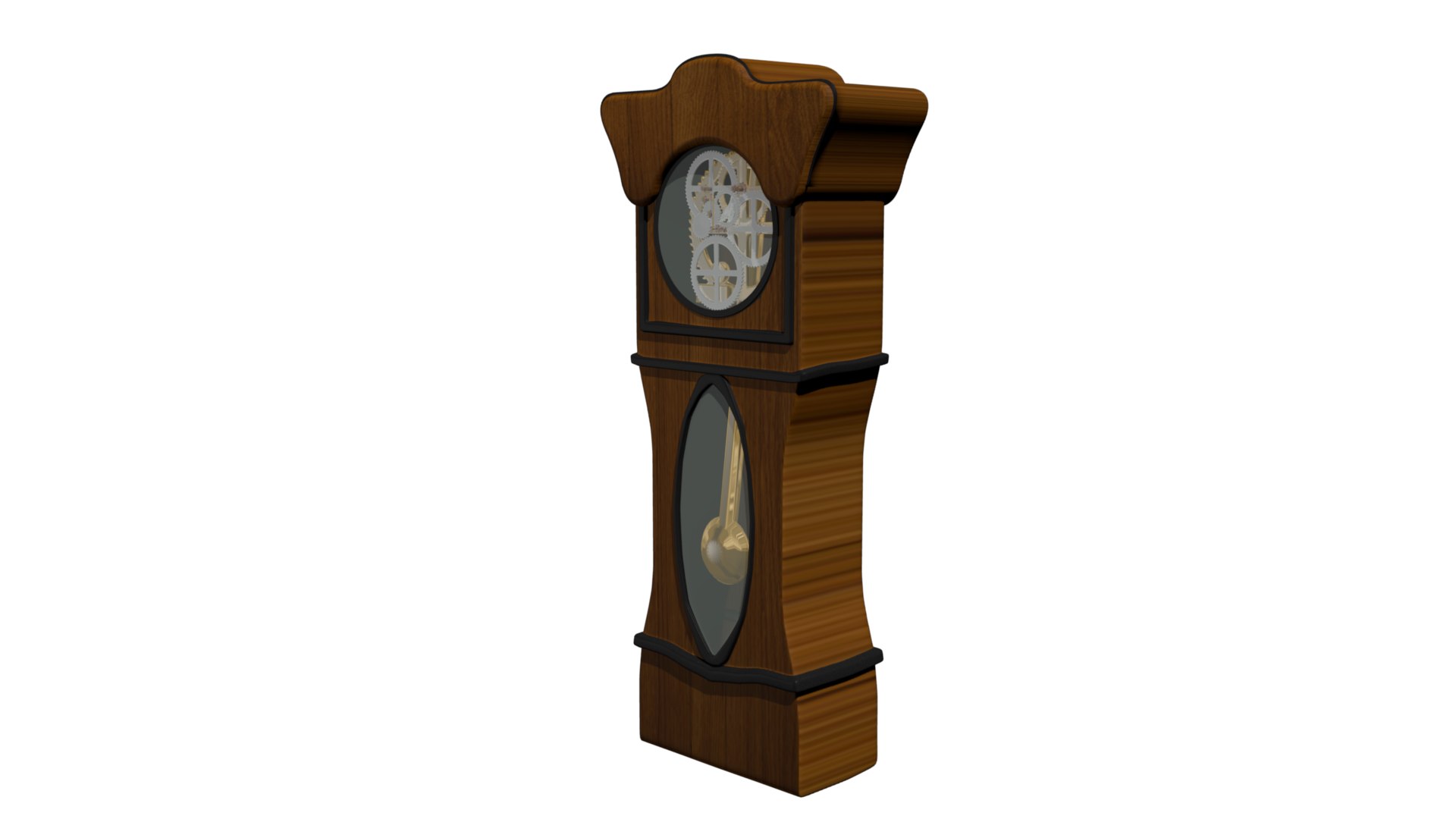 Free Working Grandfather Clock 3d Model