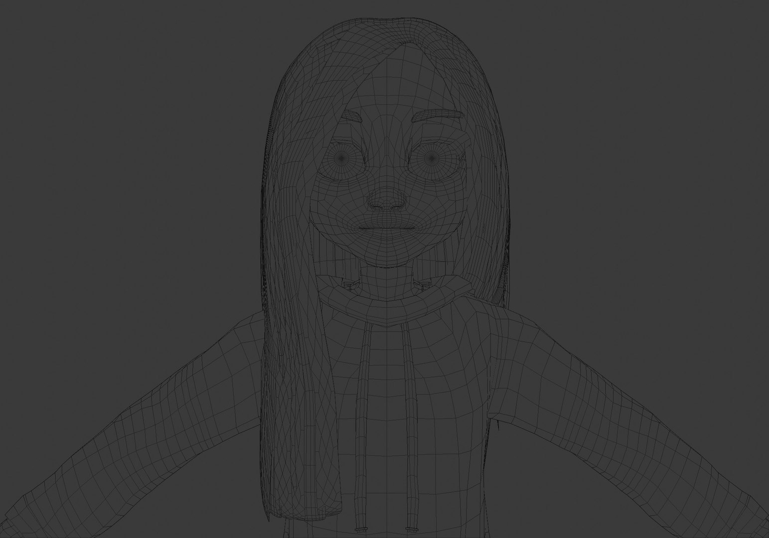 3D chic cartoon girl - TurboSquid 1917573