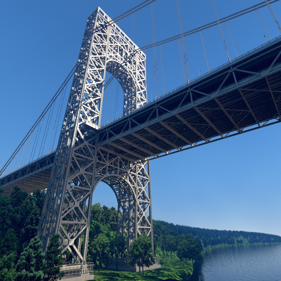 3D george washington bridge model - TurboSquid 1363460