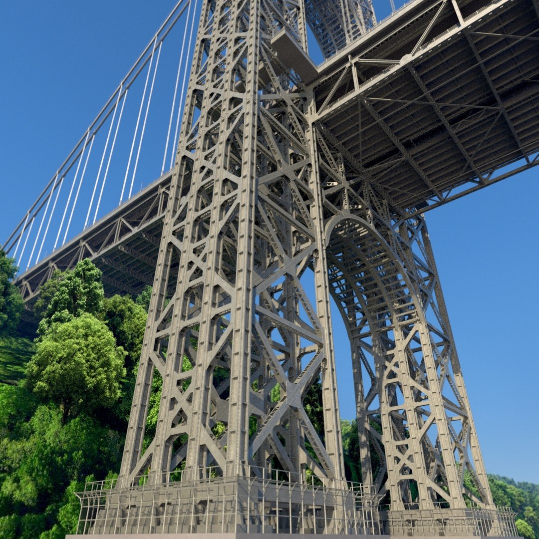 3D george washington bridge model - TurboSquid 1363460