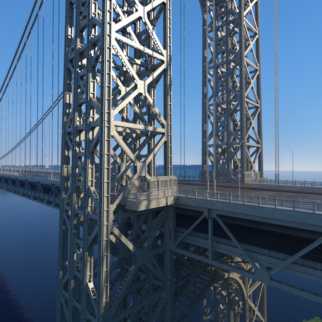 3D george washington bridge model - TurboSquid 1363460