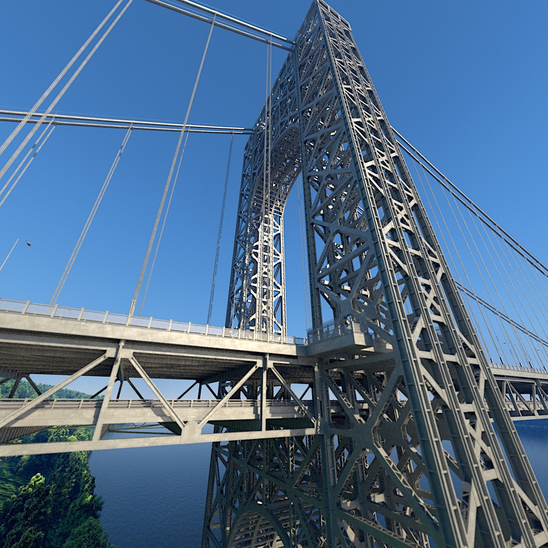 3D george washington bridge model - TurboSquid 1363460