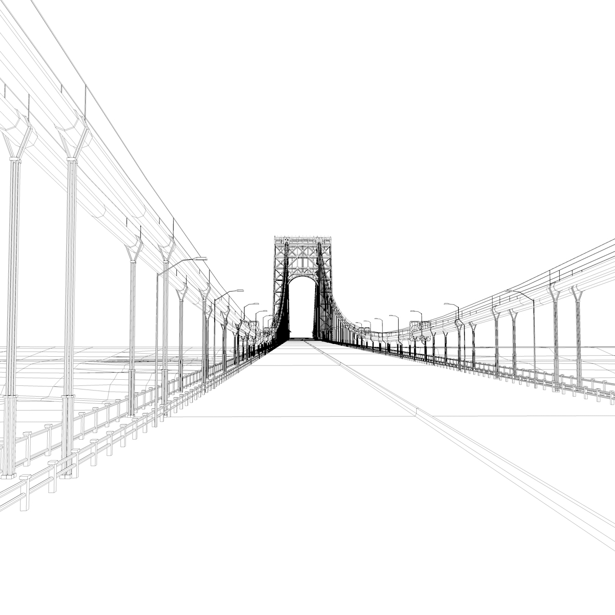 3D george washington bridge model - TurboSquid 1363460