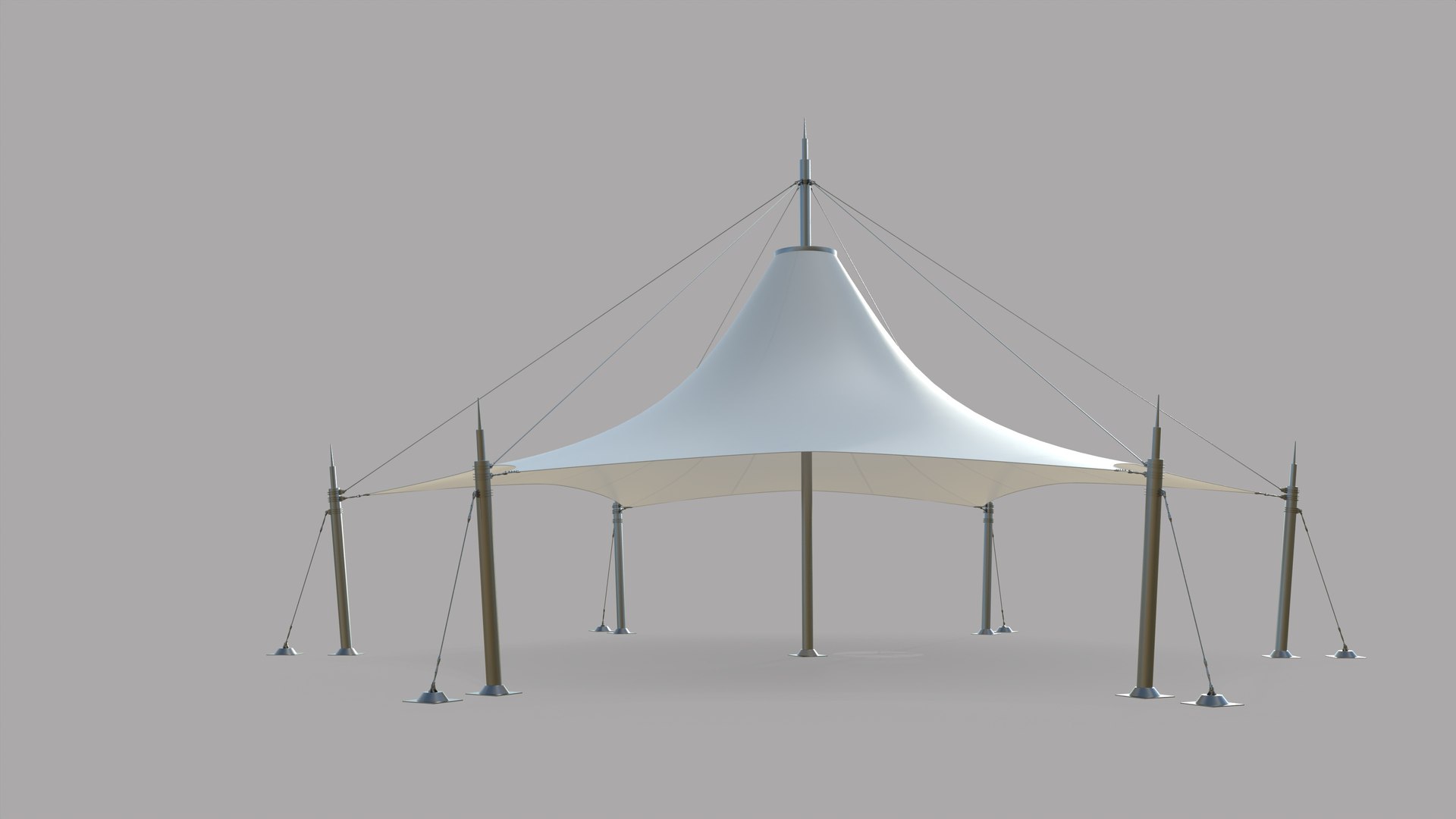 Tensile Structure Tent 3D Model - TurboSquid 2263248