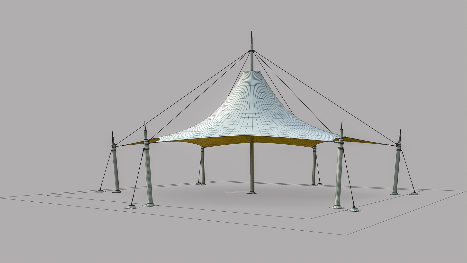Tensile Structure Tent 3D Model - TurboSquid 2263248