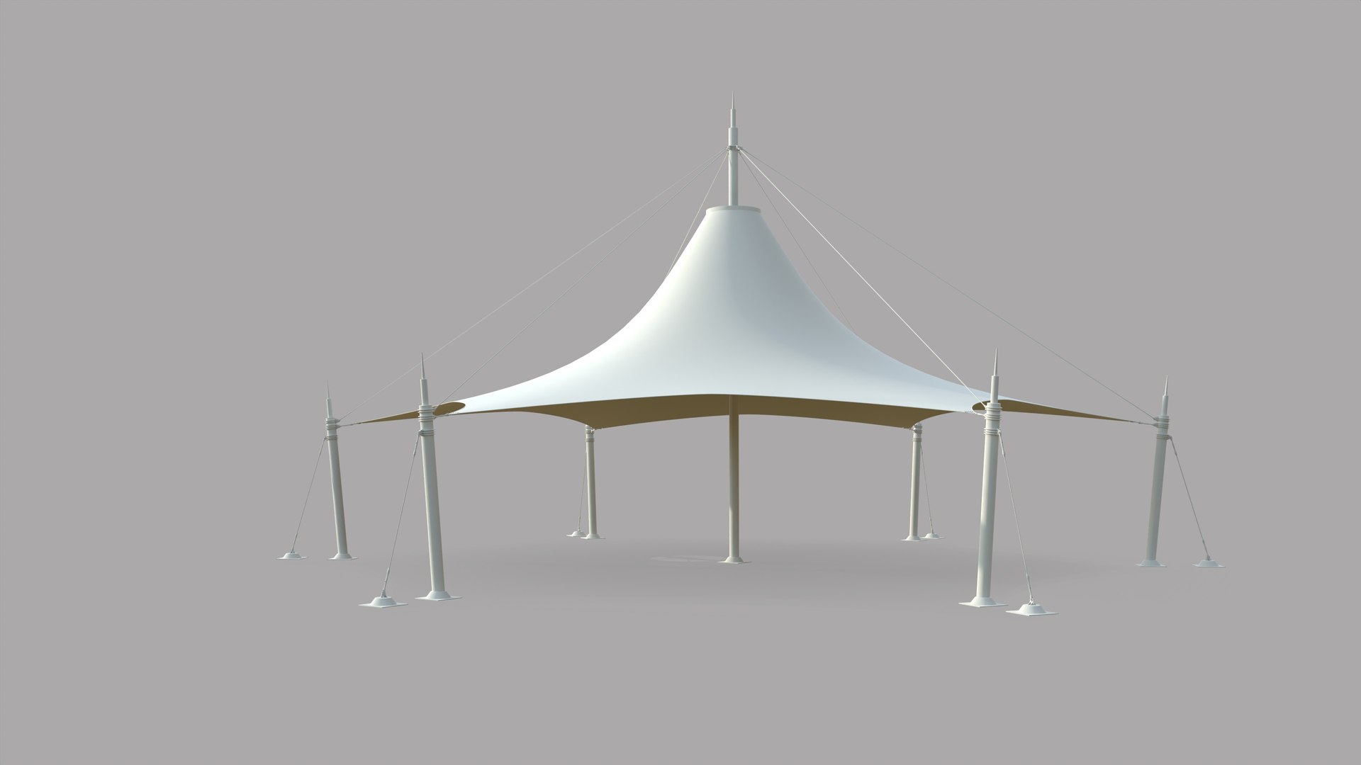 Tensile Structure Tent 3D Model - TurboSquid 2263248