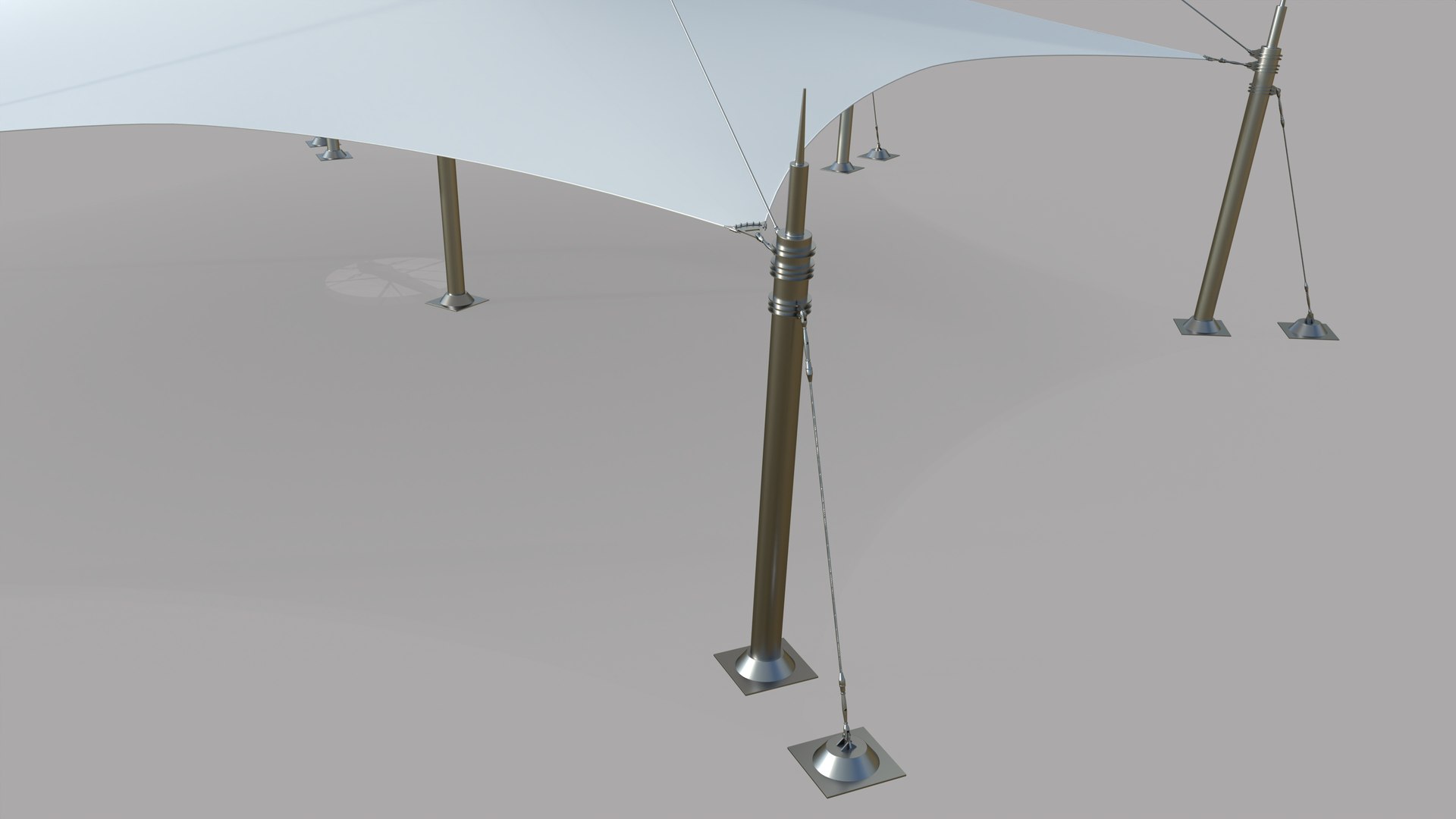 Tensile Structure Tent 3D Model - TurboSquid 2263248