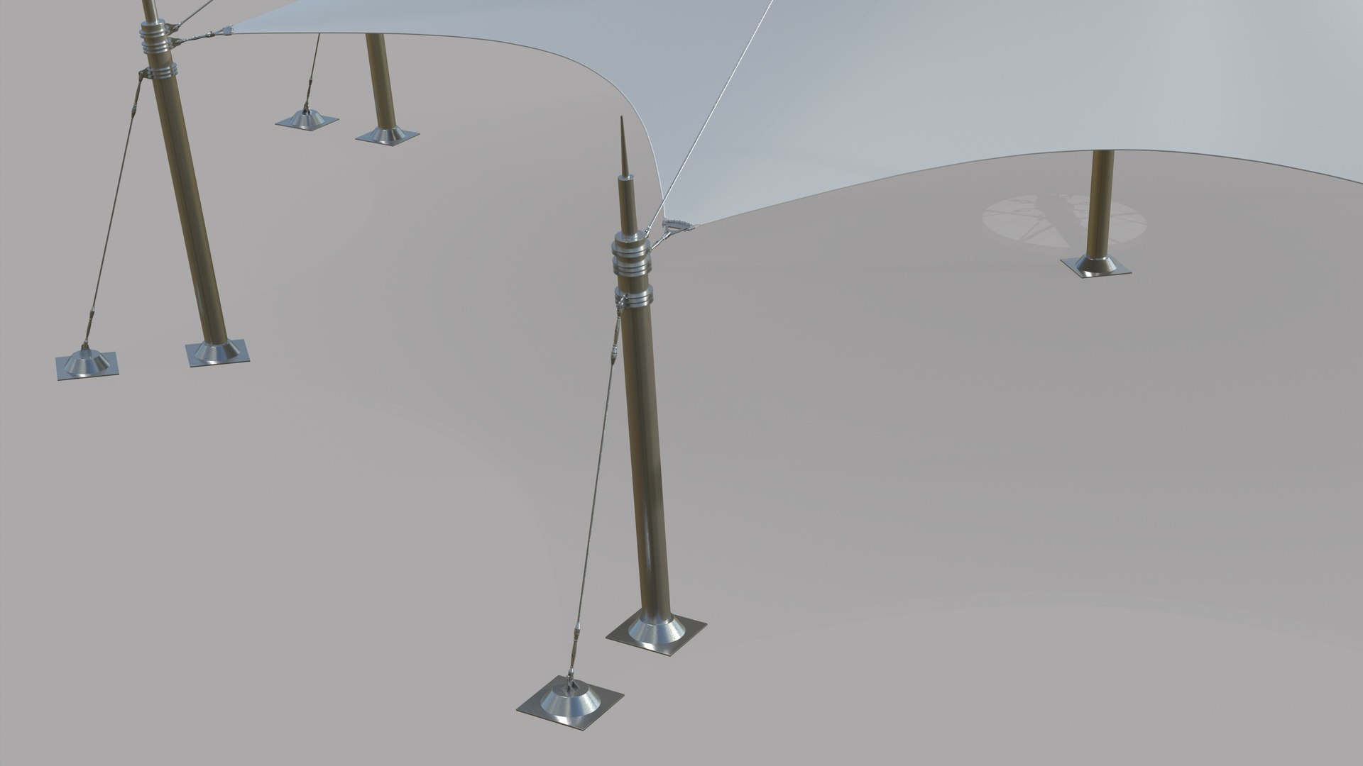 Tensile Structure Tent 3D Model - TurboSquid 2263248