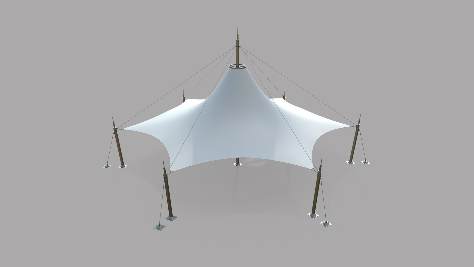 Tensile Structure Tent 3D Model - TurboSquid 2263248