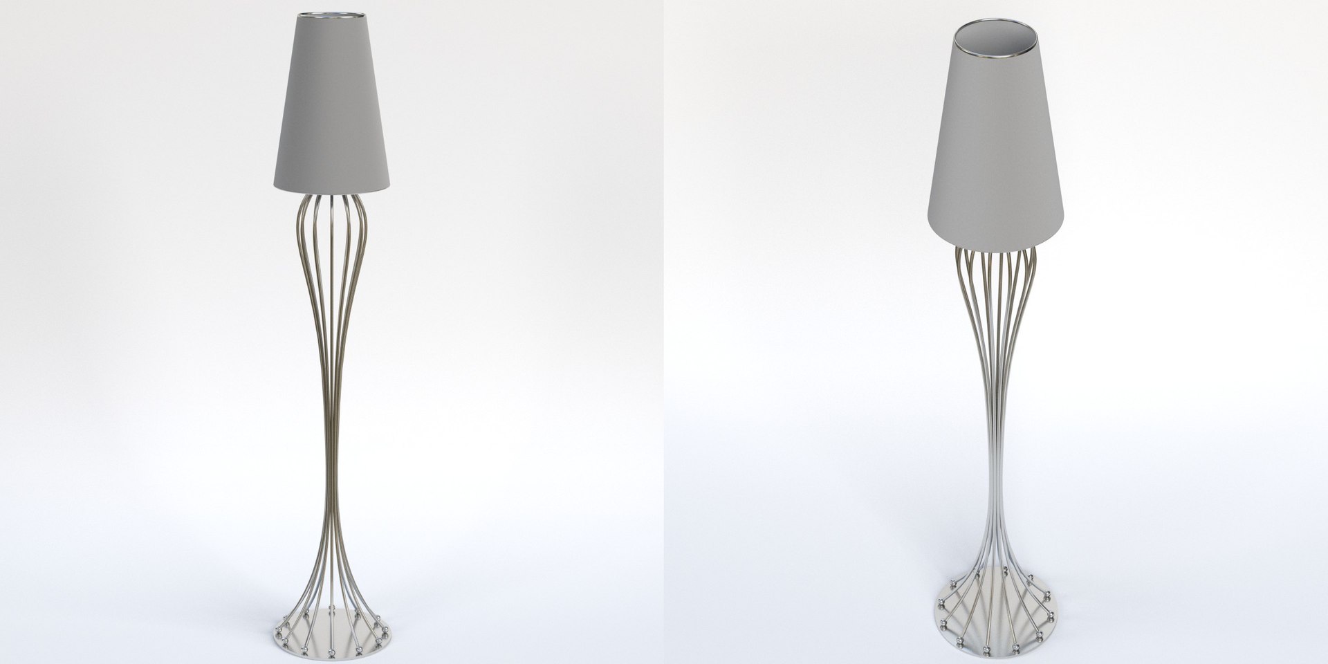 3d model modern lamp stand