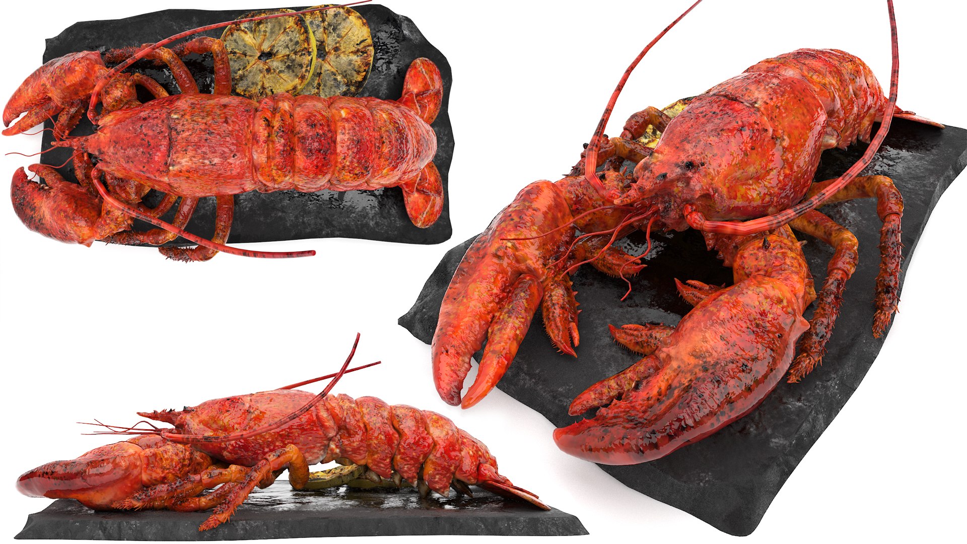 Lobster Set 3D Model - TurboSquid 1959082