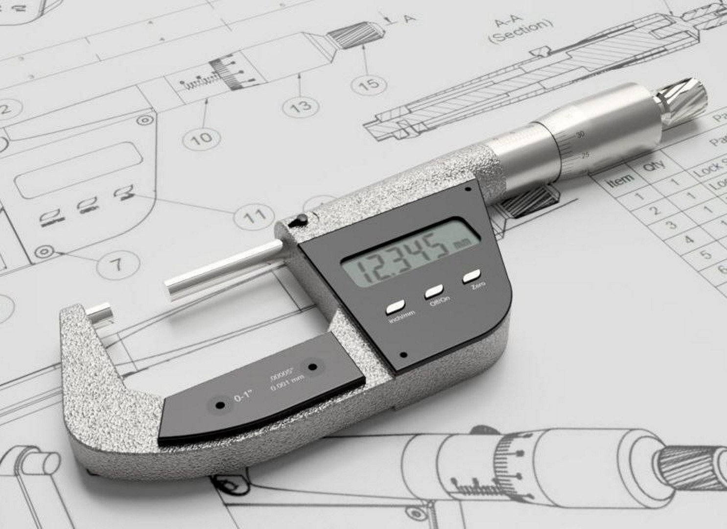 3D Digital Micrometer - TurboSquid 1497209