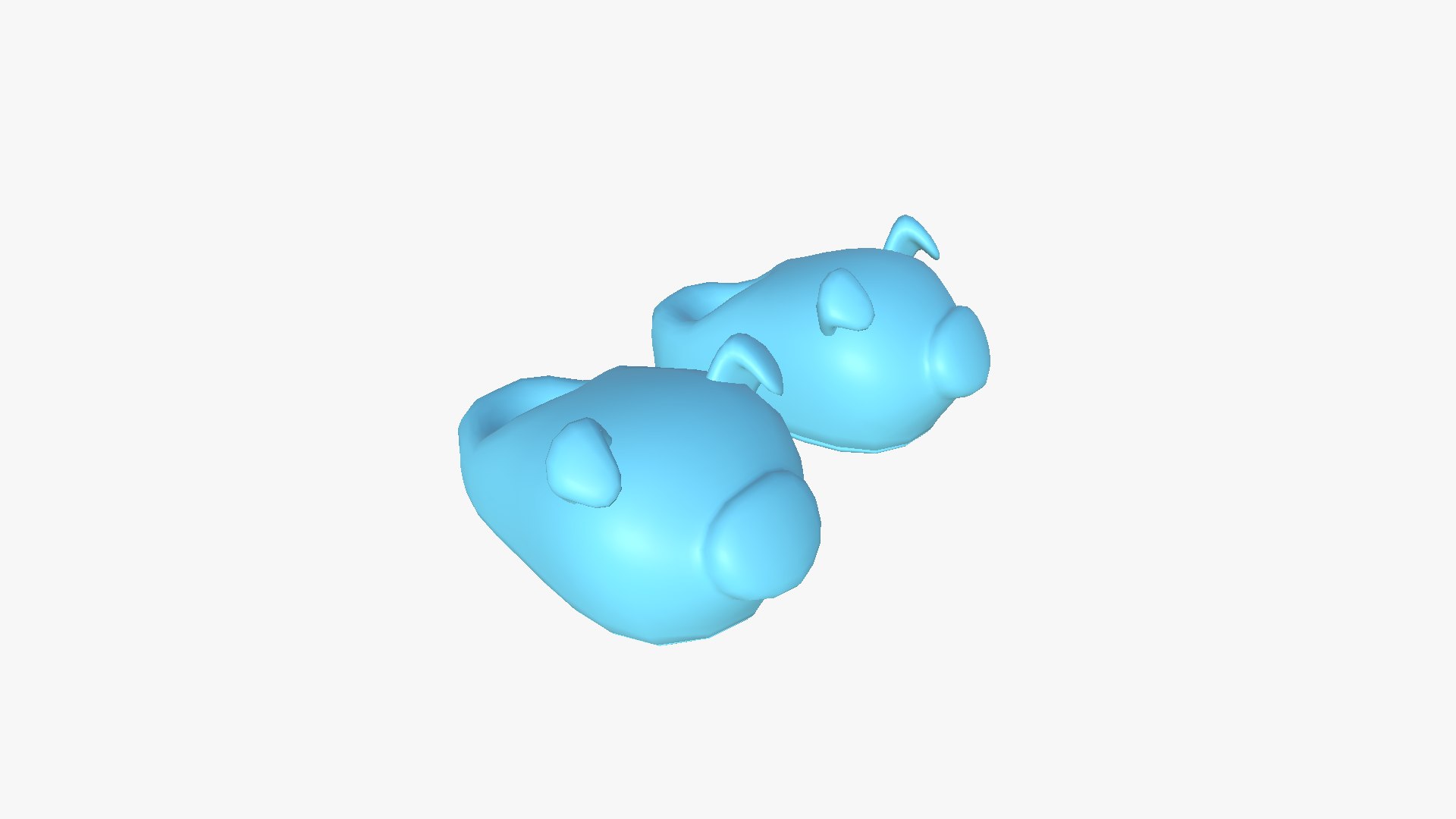 3D Slippers B06 Gray Pig - Costume Character Design - TurboSquid 2165323