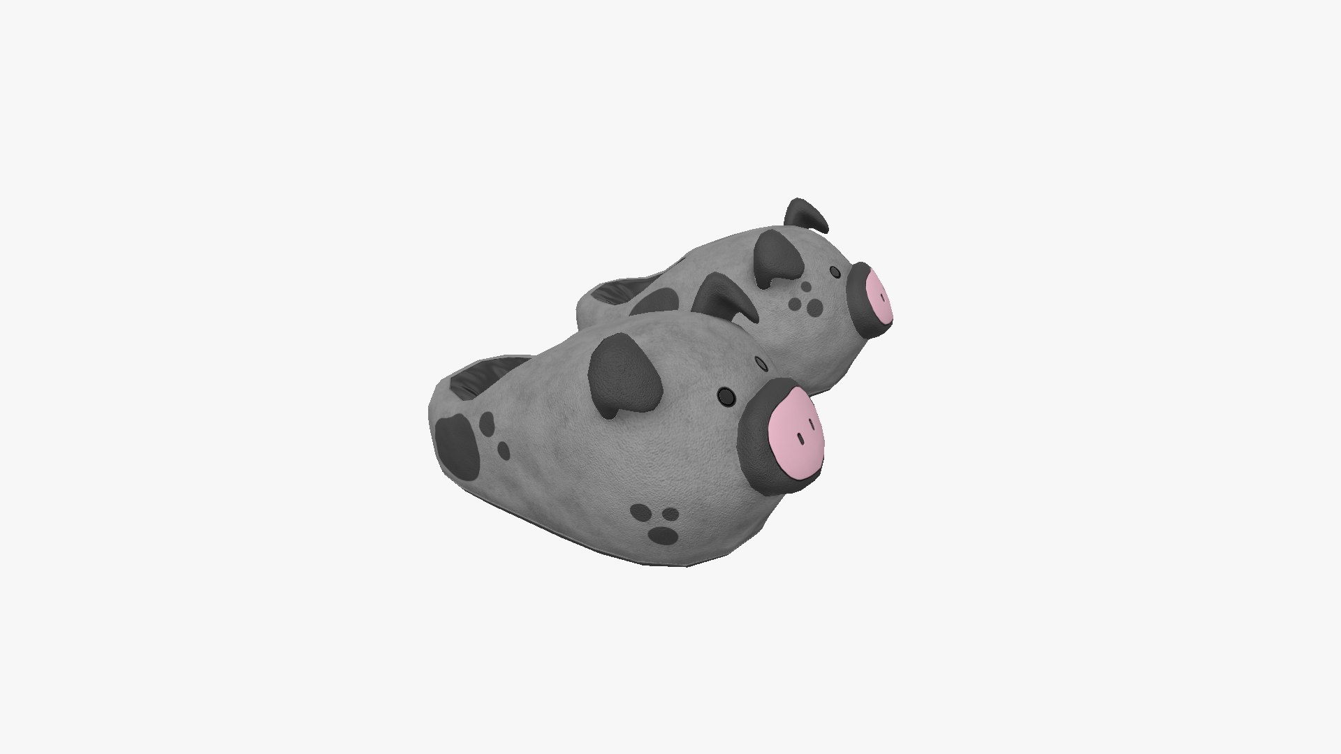 3D Slippers B06 Gray Pig - Costume Character Design - TurboSquid 2165323