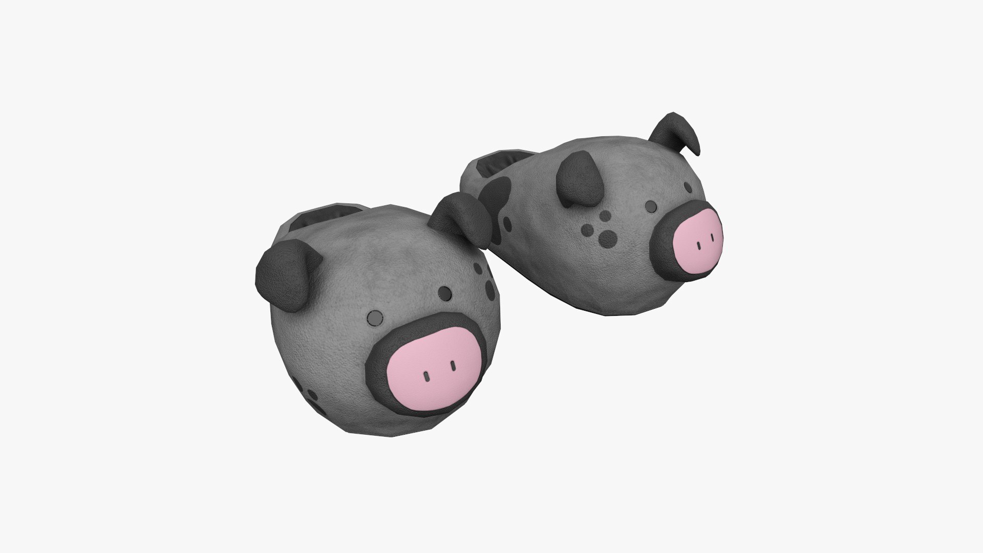 3D Slippers B06 Gray Pig - Costume Character Design - TurboSquid 2165323