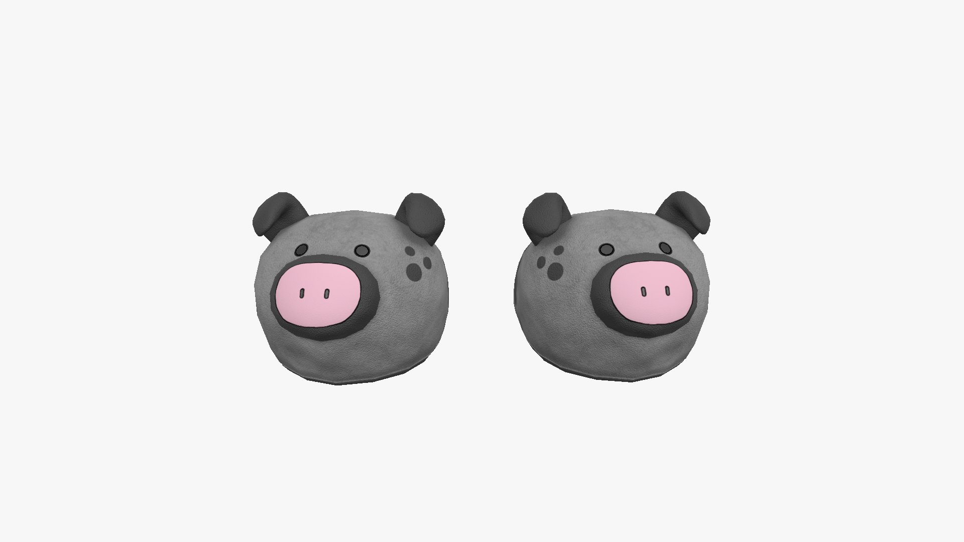 3D Slippers B06 Gray Pig - Costume Character Design - TurboSquid 2165323