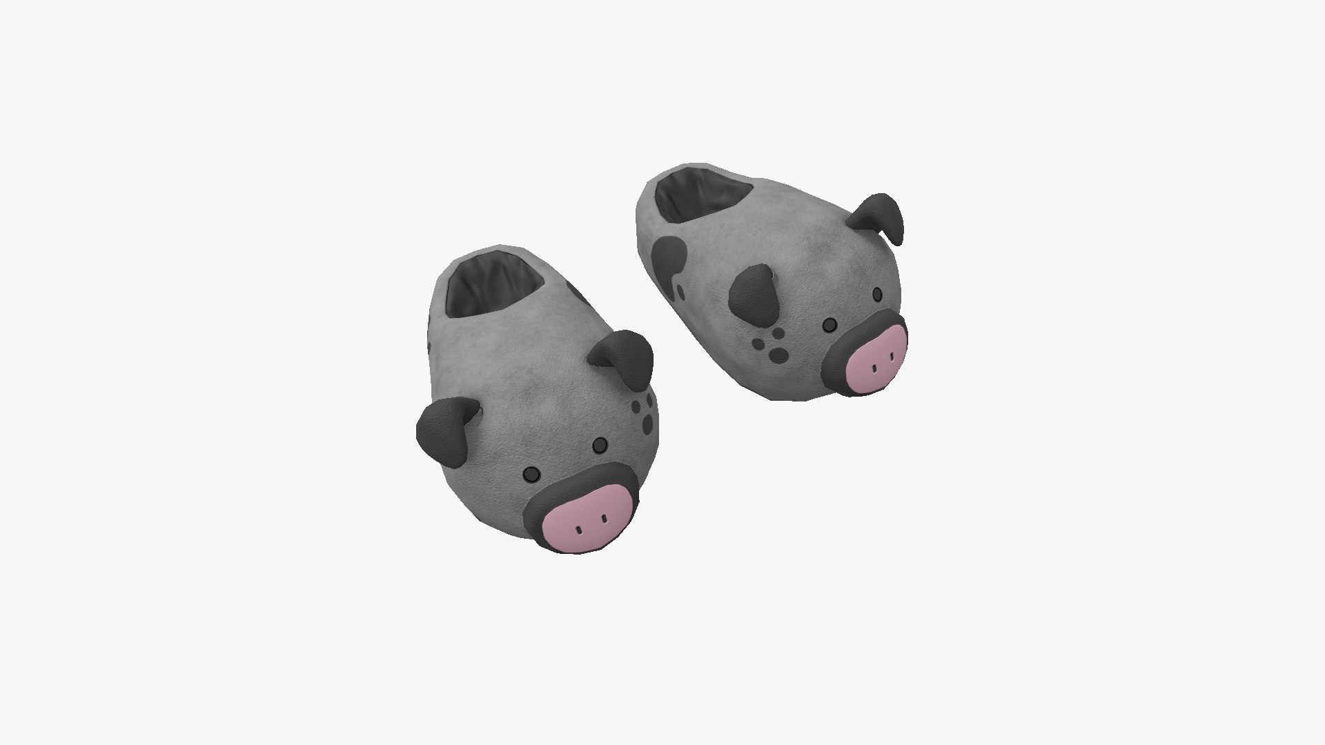 3D Slippers B06 Gray Pig - Costume Character Design - TurboSquid 2165323