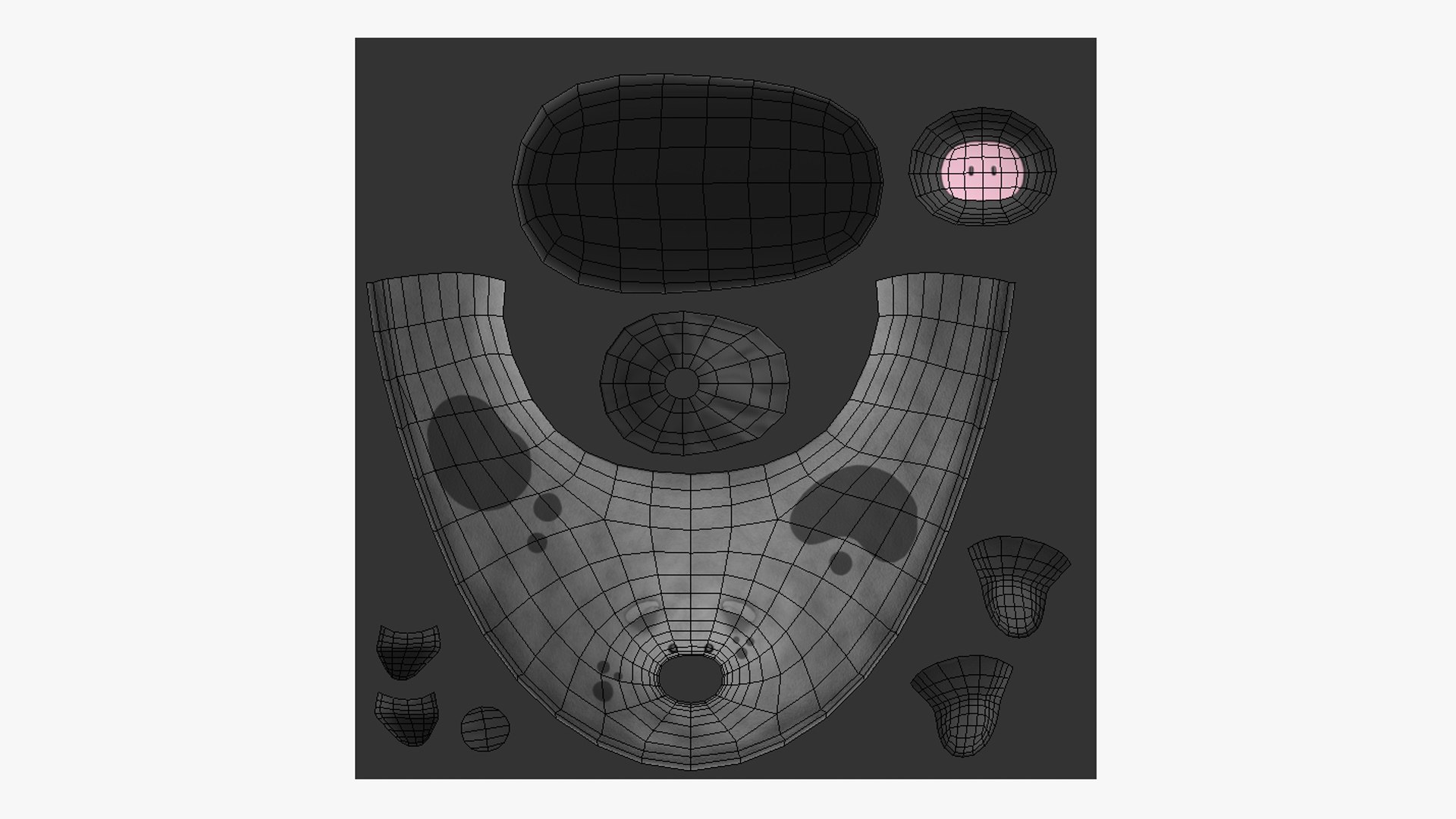 3D Slippers B06 Gray Pig - Costume Character Design - TurboSquid 2165323