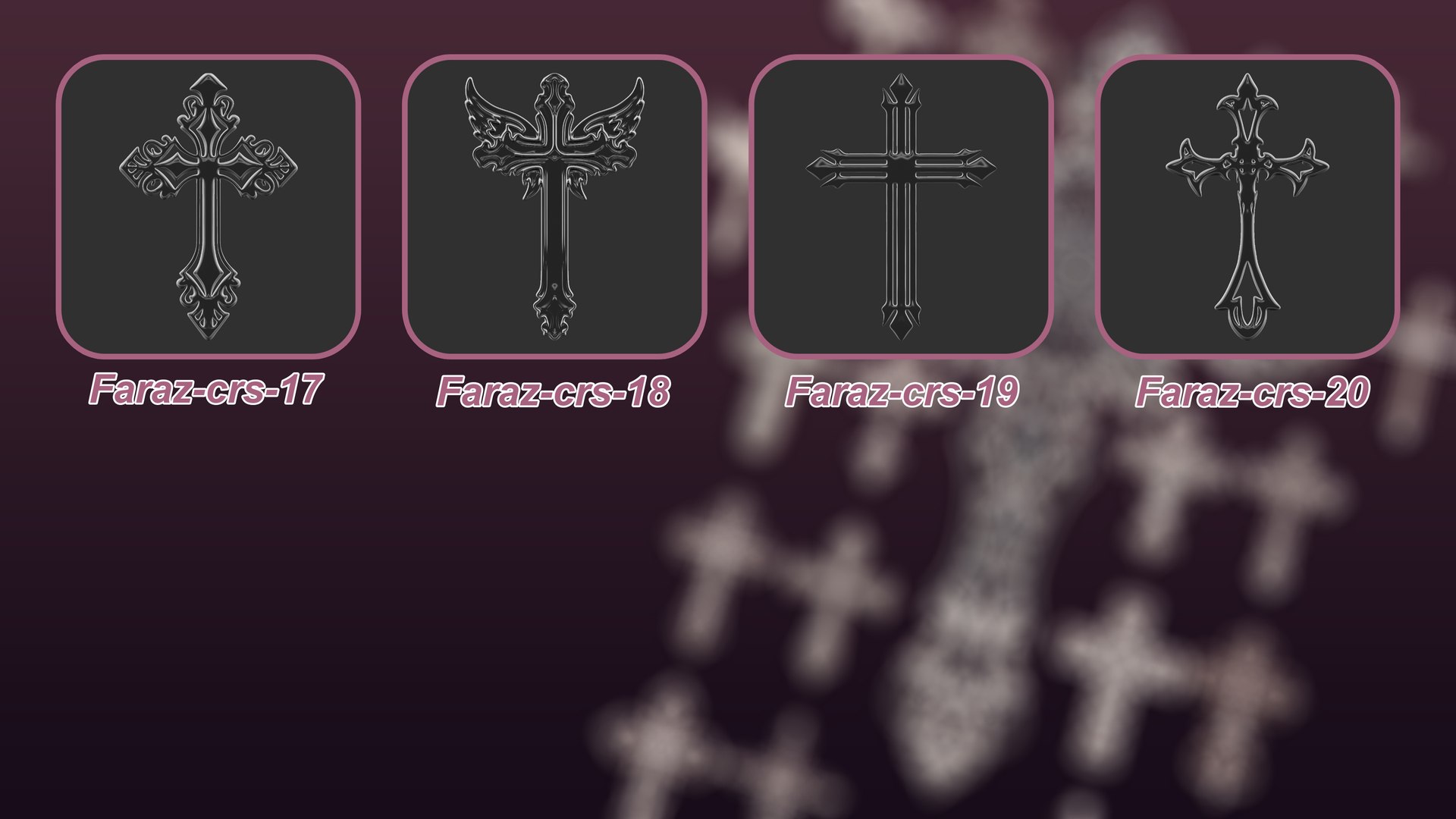 20 Christian Cross 3D Model Alpha And Brush V1 3D - TurboSquid 2232026