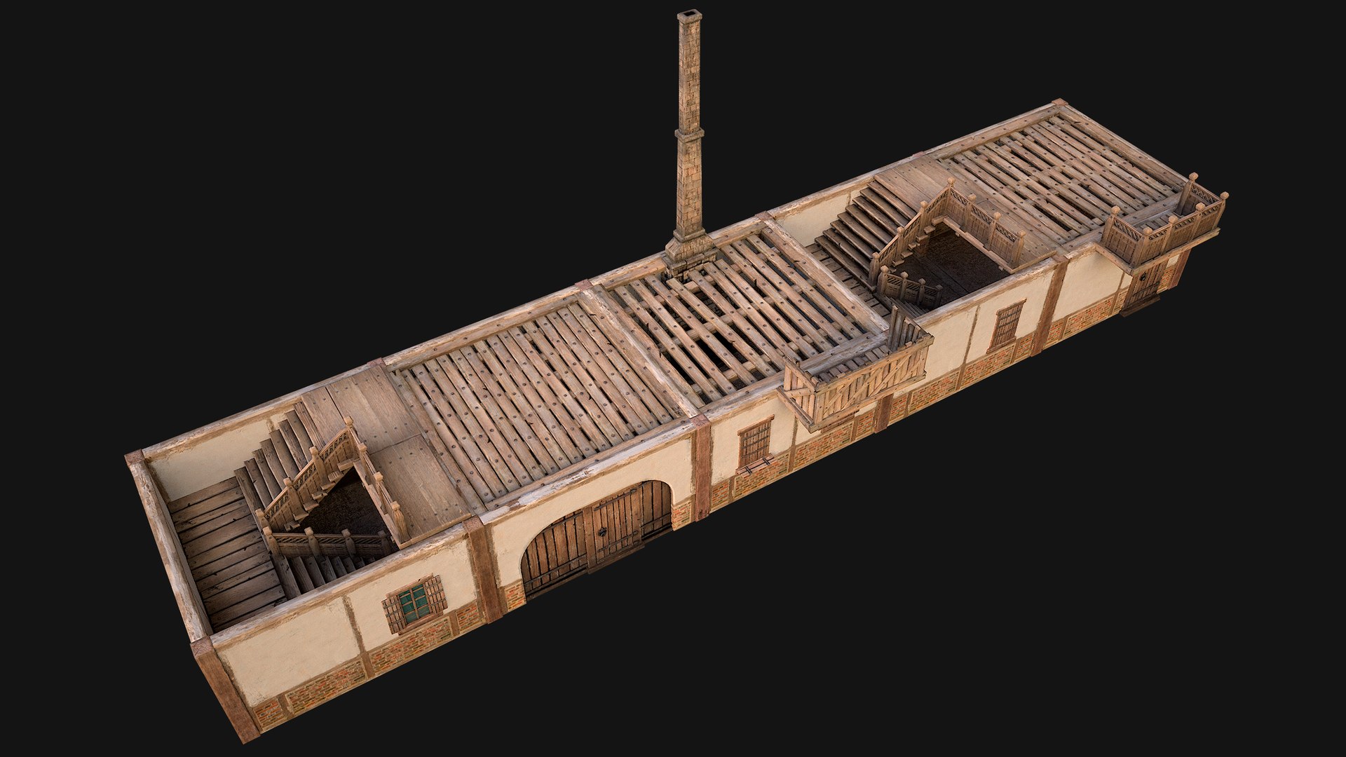 Medieval House With Balcony 3D Model - TurboSquid 2168657