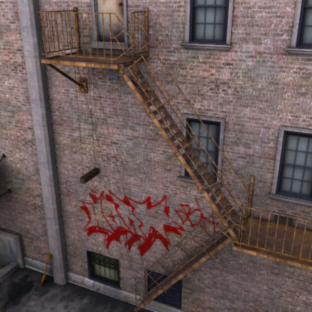 3d Model Alley Escape Backdrop