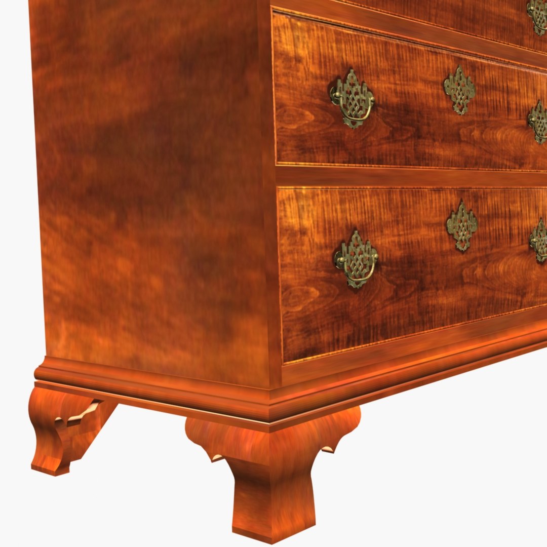 3d Tiger Maple Chest