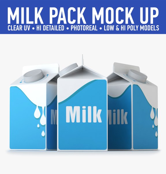 3d milk carton model