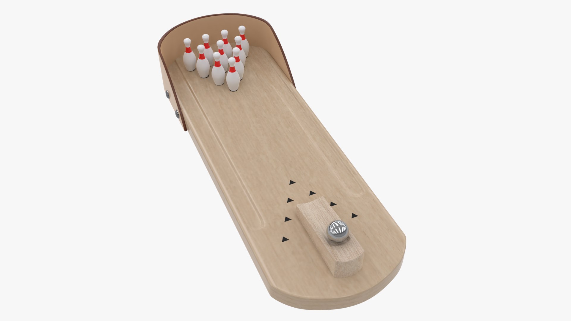 3D Wooden Mini Bowling Toy Model - TurboSquid 1614104