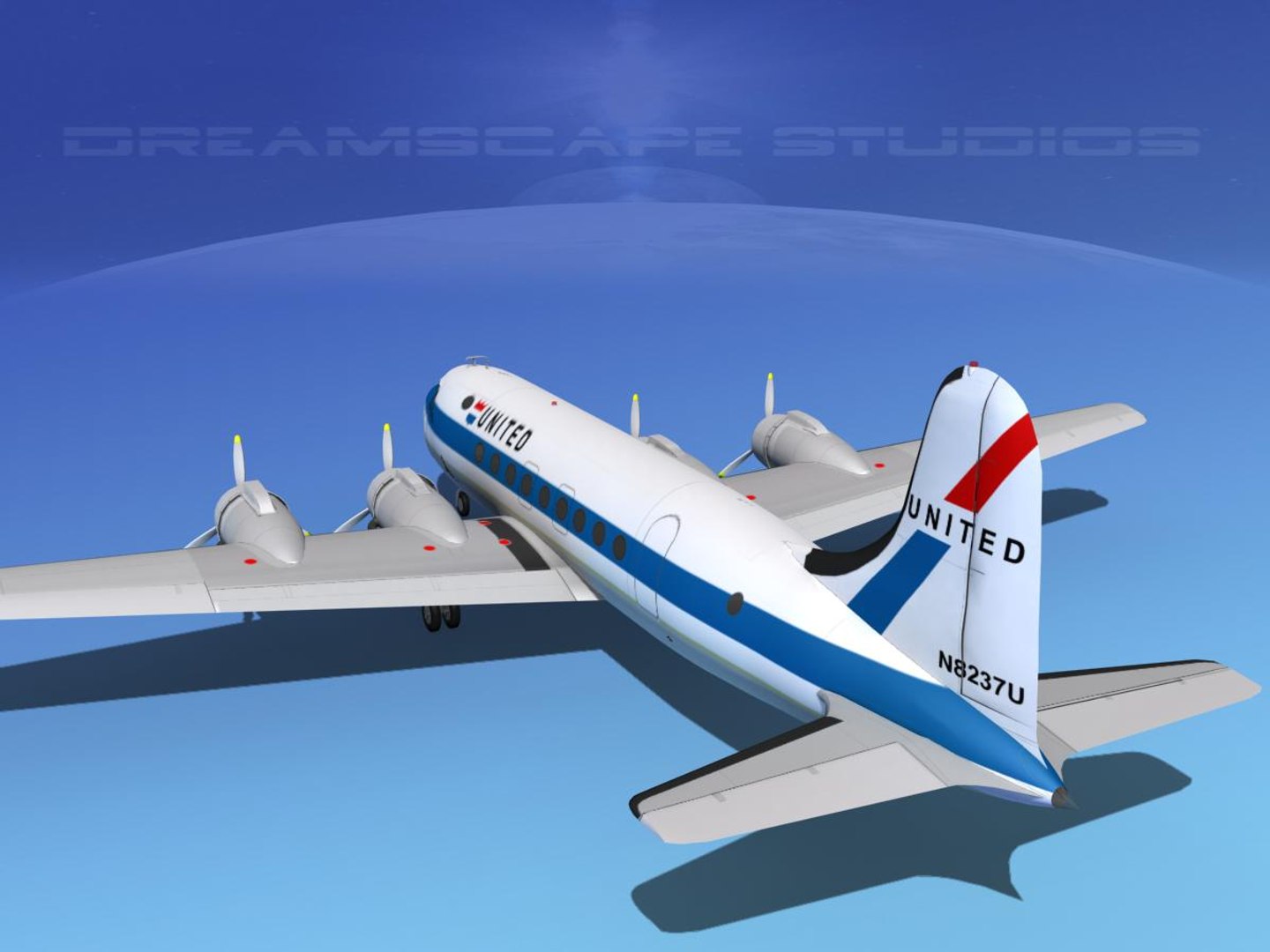 3d dc-4 united airlines