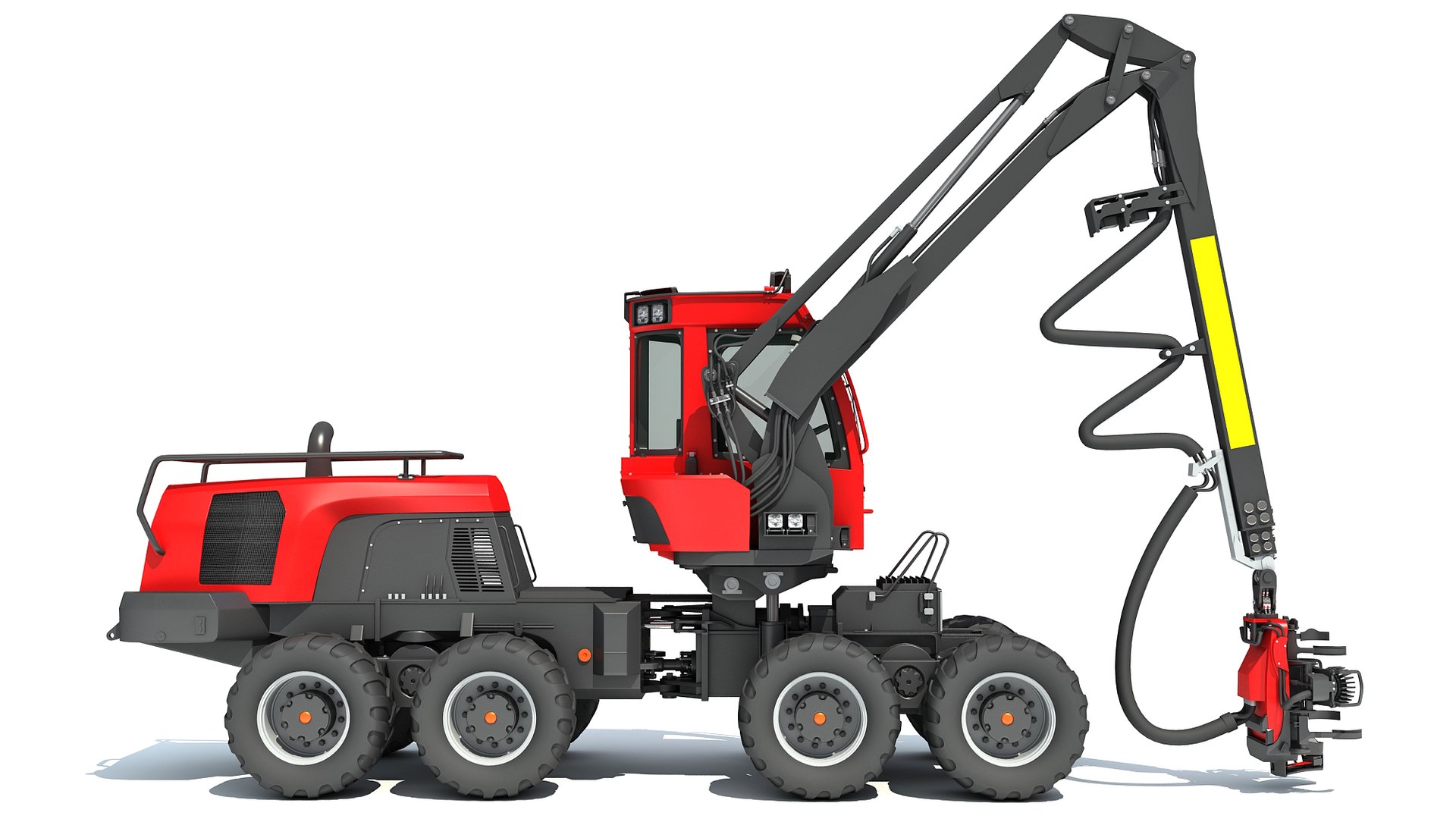 3D Forestry Wheeled Harvester - TurboSquid 2008031