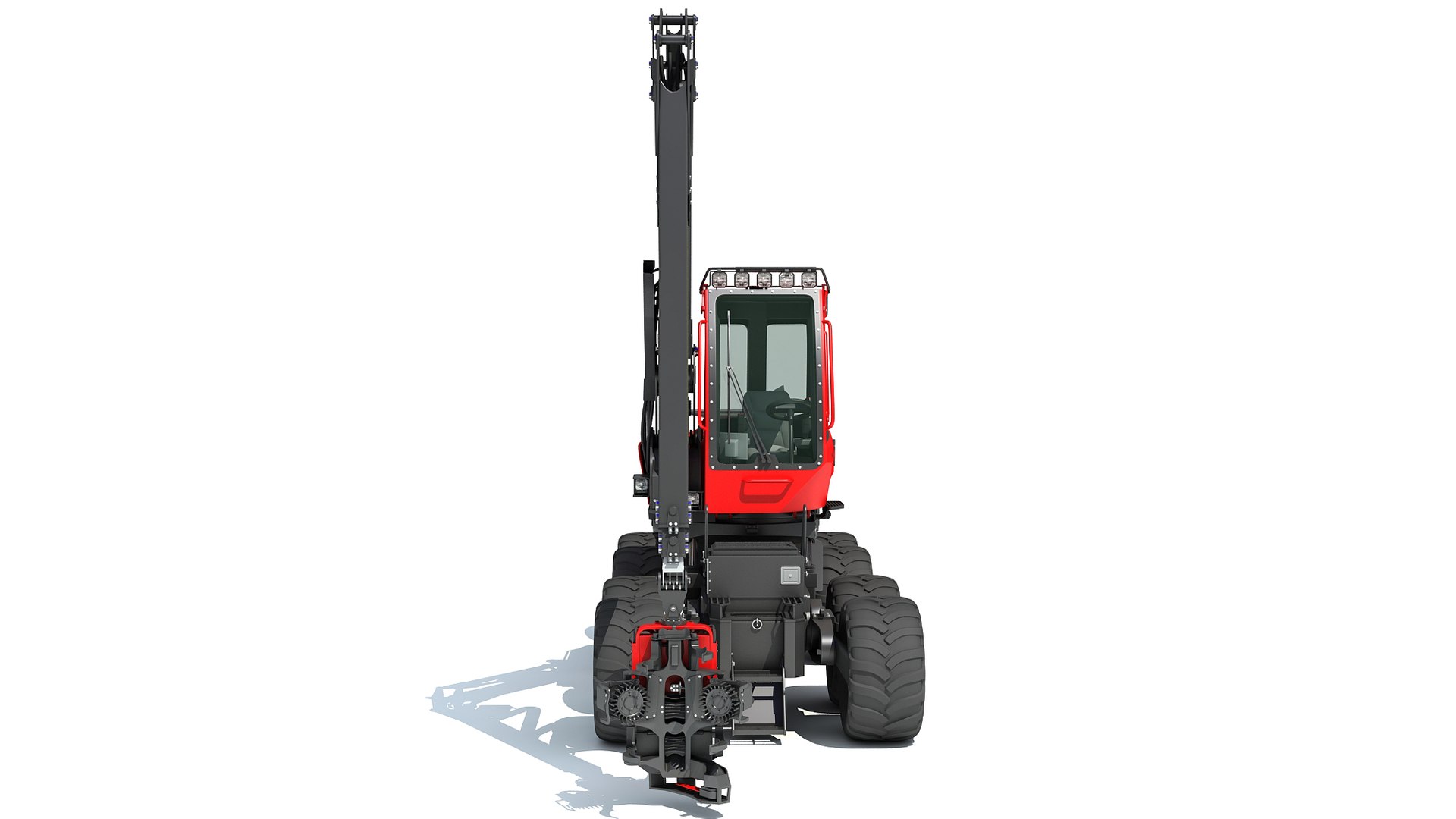 3D Forestry Wheeled Harvester - TurboSquid 2008031