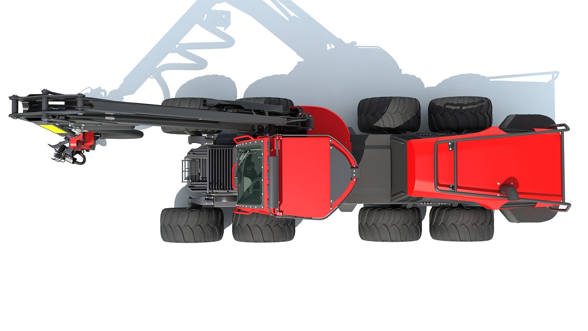 3D Forestry Wheeled Harvester - TurboSquid 2008031